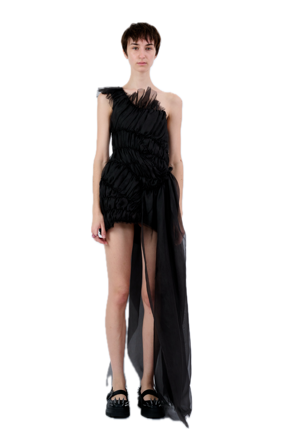 CHARCOAL PLAID JAZZELLE GOWN | Collina Strada