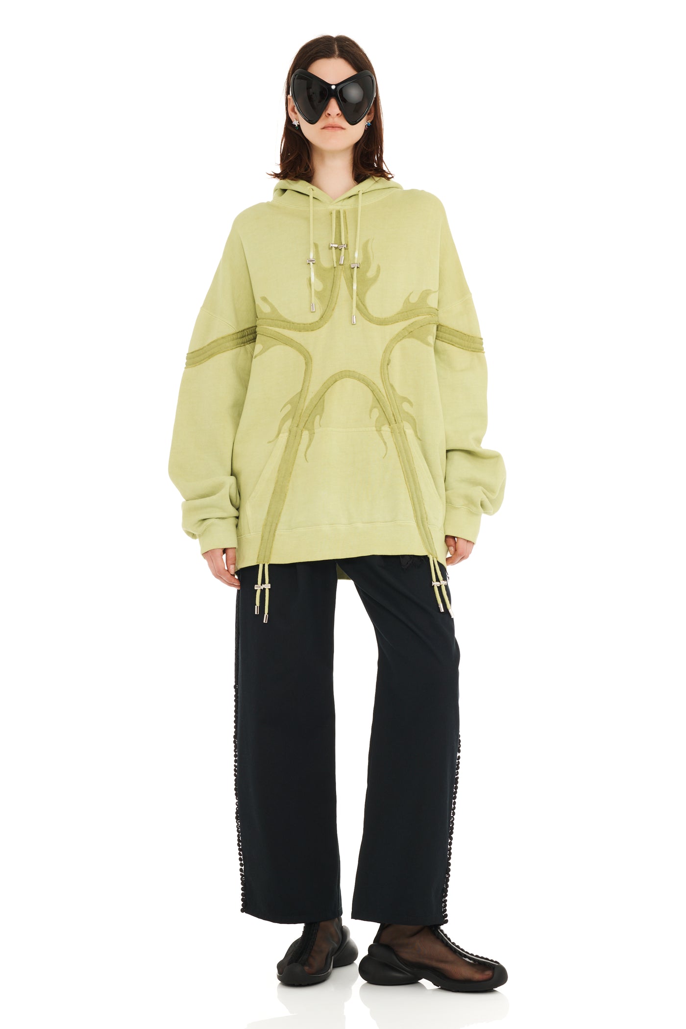 OLIVE FLAMES STAR HOODIE | COLLINA STRADA