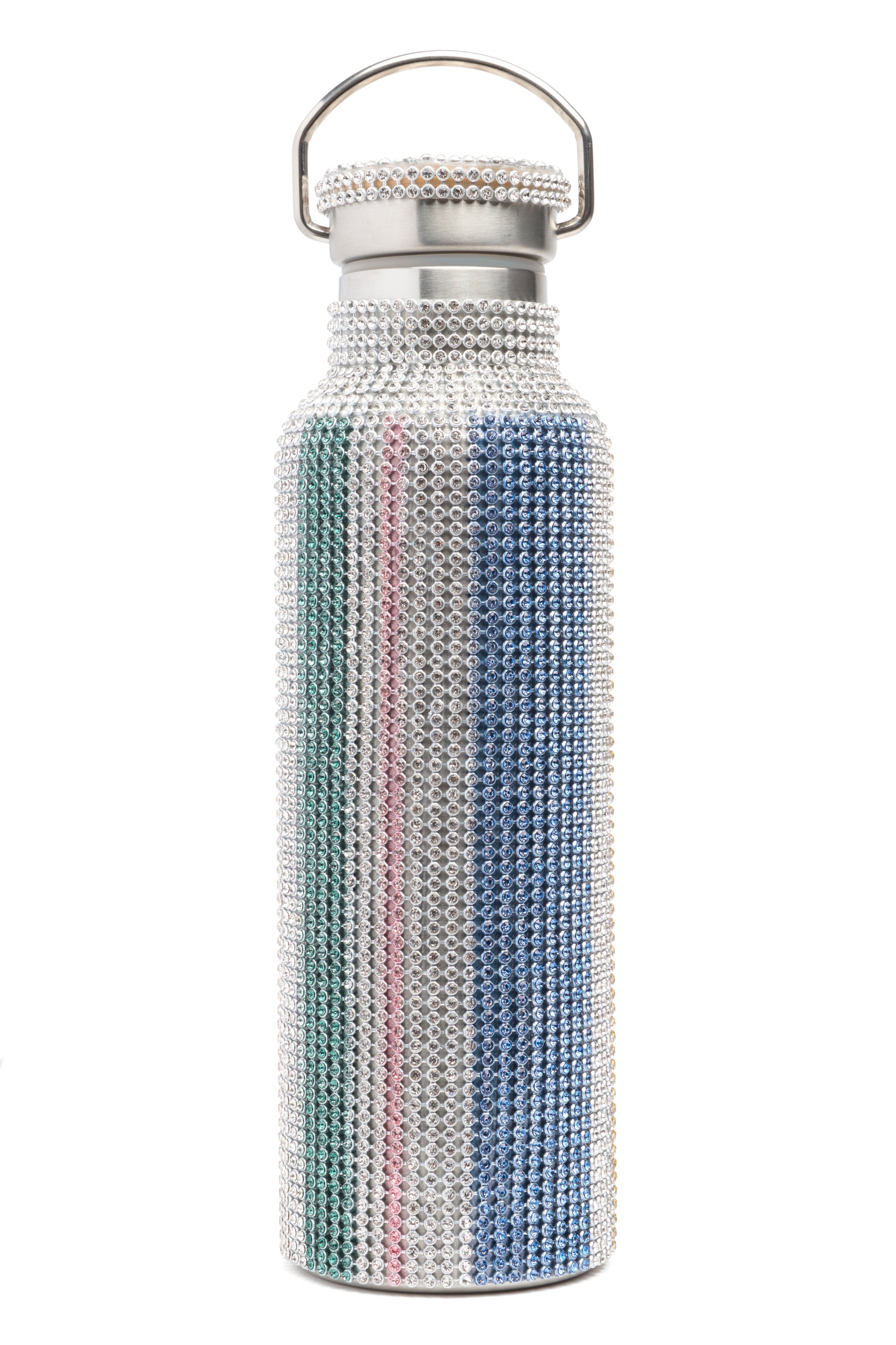 MULTI STRIPE RHINESTONE WATER BOTTLE | Collina Strada – Collina Strada