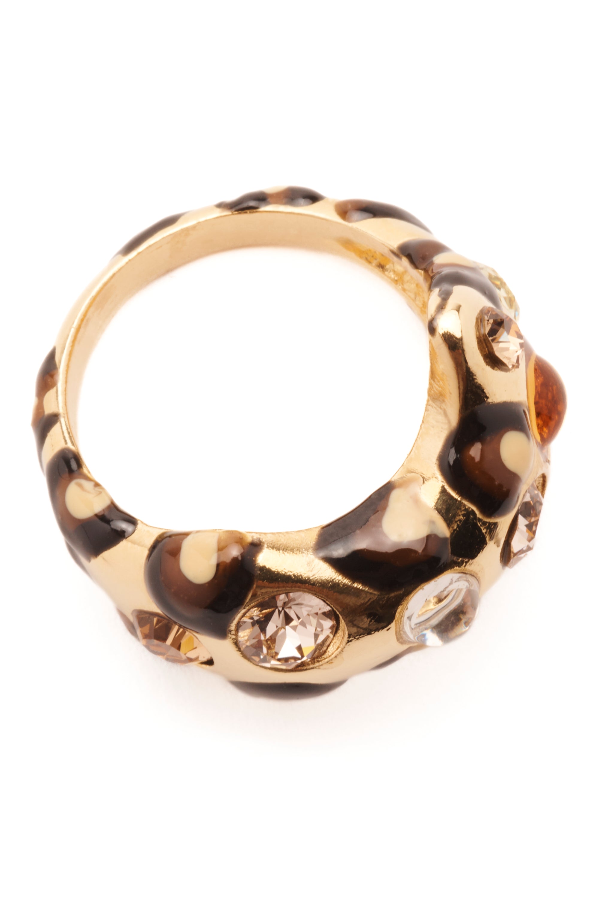 CHEETAH GOLD BAT RING